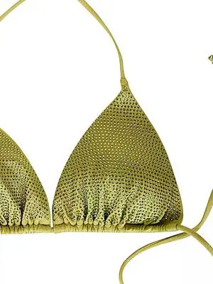 MC2 SAINT BARTH Strass Triangle-cup Bikini Top