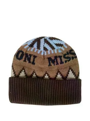 Missoni Intarsia-knit Beanie - Brown