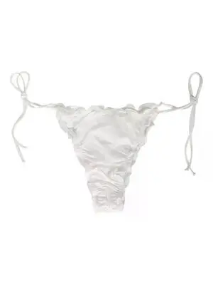 MC2 SAINT BARTH Ruffled Lace Swim Briefs - White