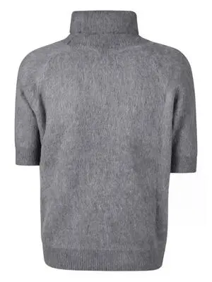 ZANONE Short-sleeve Turtleneck Wool Sweater
