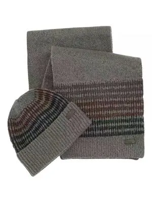BARBOUR Knitted Beanie And Scarf Set