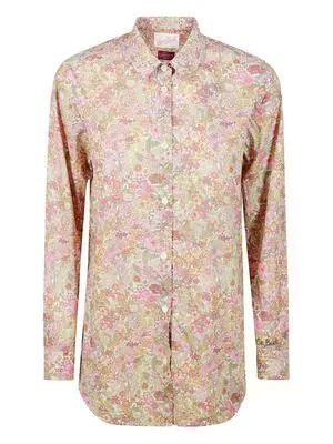 MC2 SAINT BARTH Brigitte Floral French-collar Shirt