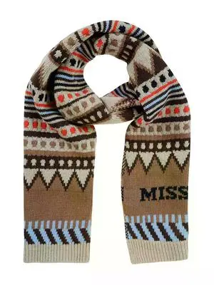 Missoni Geometric-pattern Wool Scarf - Neutrals