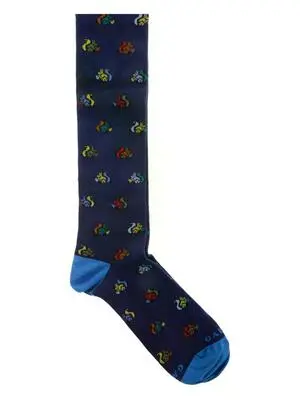 GALLO Squirrel Patterned Socks - Blue
