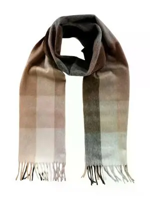 BEGG X CO Checked Fringed Scarf - Brown