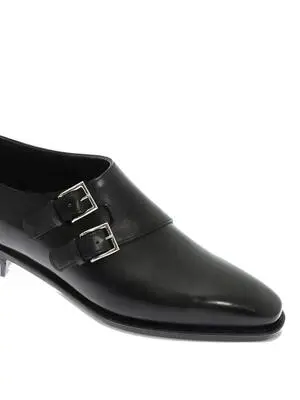 John Lobb Double-buckle Leather Derby Shoes