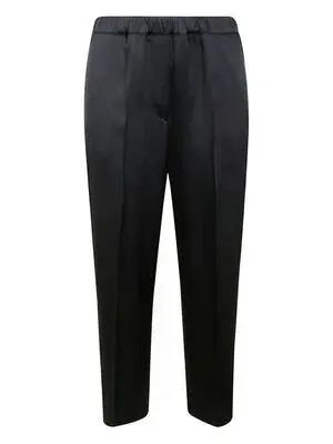 Liviana Conti Cropped Trousers - Black