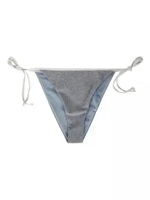 MC2 SAINT BARTH Lurex Bikini Bottom - Silver
