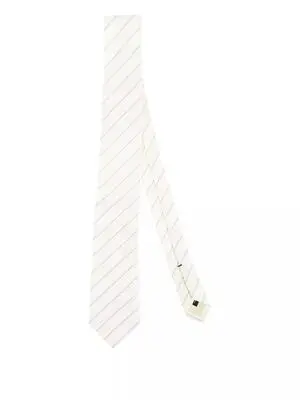 ERRICO FORMICOLA Striped Neck Tie - White