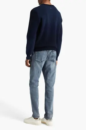 Rag & Bone Dégradé Wool And Cashmere-blend Sweater - Navy