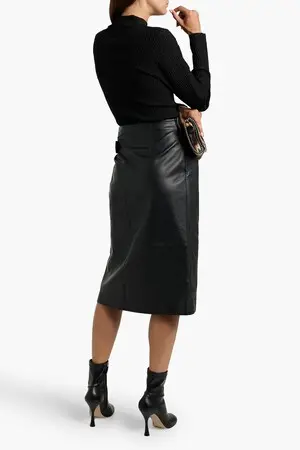 Veronica Beard Metallic Ribbed-knit Sweater