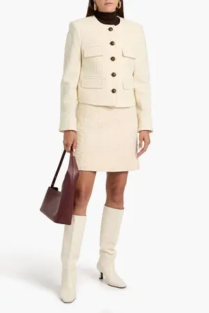 Veronica Beard Leslie Wool Jacket - Ecru