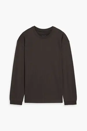 Rag & Bone Cliff Cotton And Tencel™blend Jersey Tshirt - Dark Brown