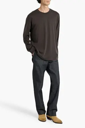 Rag & Bone Cliff Cotton And Tencel™blend Jersey Tshirt - Dark Brown