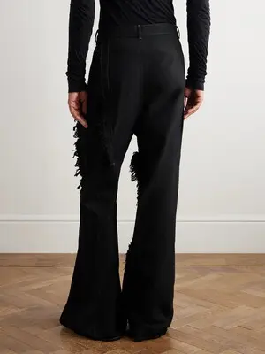 Rick Owens Wide-leg Distressed Jeans - Black