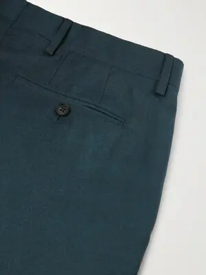 Mr P. Slim-leg Wool And Silk-blend Suit Trousers