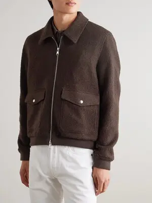 Mr P. Wool-blend Bouclé Blouson Jacket