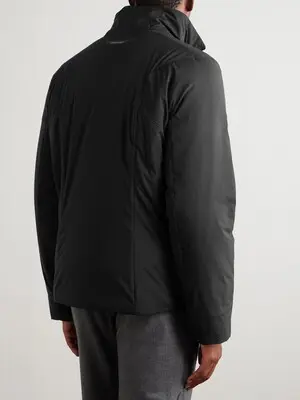 Sease Padded Virgin Wool And Silk-blend Flannel Jacket - Black
