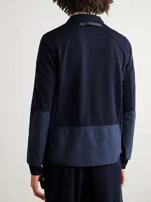 Sease Explorer Ripstop-trimmed Virgin Wool-blend Sweatshirt - Blue