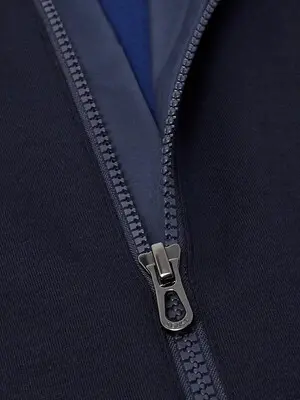 Sease Explorer Ripstop-trimmed Virgin Wool-blend Sweatshirt - Blue