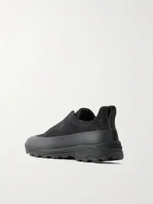 Zegna Triple Stitch™ Monte Suede Slip-on Sneakers - Blue