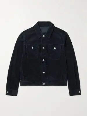 Mr P. Cotton-corduroy Trucker Jacket - Blue