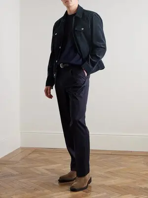 Mr P. Cotton-corduroy Trucker Jacket - Blue