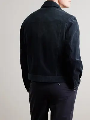 Mr P. Cotton-corduroy Trucker Jacket - Blue