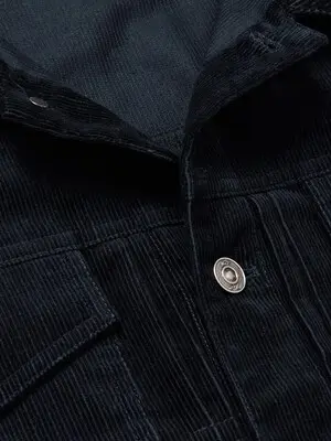 Mr P. Cotton-corduroy Trucker Jacket - Blue