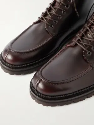 Mr P. Commander Shearling-lined Leather Boots - Brown
