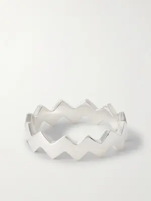 MIKIA Sterling Snake Ring With Diamonds