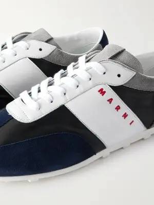 Marni Logo-embroidered Leather Sneakers