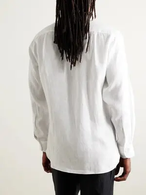SAMAN AMEL Linen Shirt - White