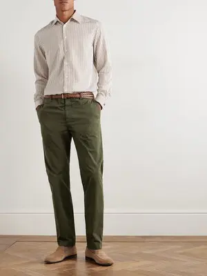Paul Smith Straight-leg Cotton-blend Trousers
