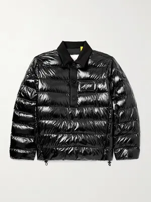 Moncler A$ap Rocky Logo-appliquéd Quilted Down Jacket - Black