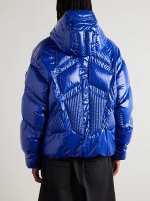 Moncler A$ap Rocky Bahianinha Quilted Glossed-shell Hooded Down Jacket - Blue