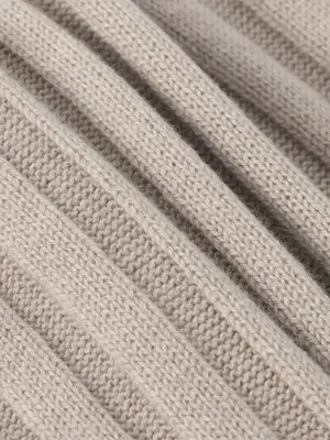 Brunello Cucinelli Ribbed Cashmere Scarf - Neutrals