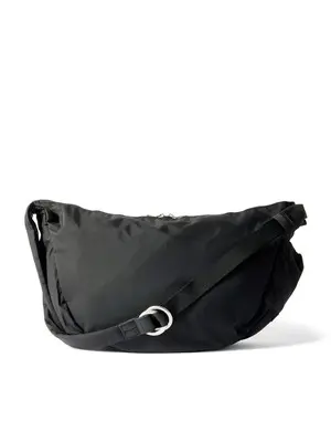 MASTER-PIECE CO Ark Leather-trimmed Nylon Shoulder Bag - Black