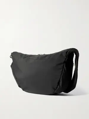 MASTER-PIECE CO Ark Leather-trimmed Nylon Shoulder Bag - Black