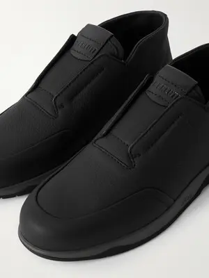 Berluti Chappée Leather Slip-on Desert Boots