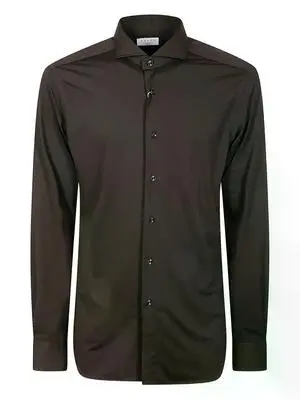 XACUS Long-sleeved Button-fastening Shirt - Brown