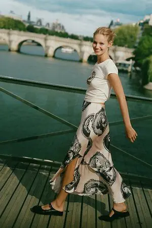 Maeve Bias-cut Satin Midi Skirt
