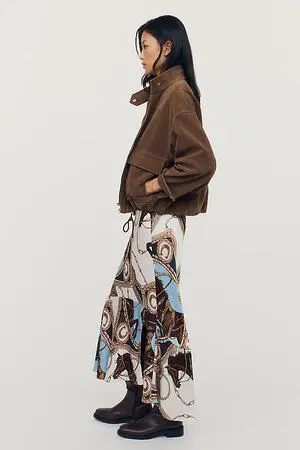Maeve Bias-cut Satin Midi Skirt