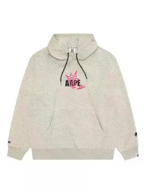 AAPE BY *A BATHING APE Logo-print Hoodie - Neutrals
