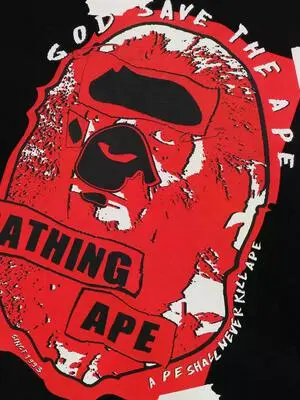 A BATHING APE Graffiti Ape Head T-shirt