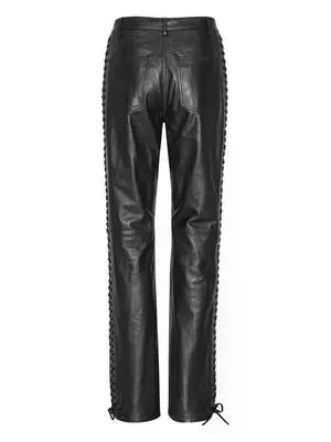 ROTATE BY BIRGER CHRISTENSEN Laced Leather Trousers