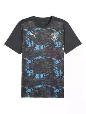PUMA Manchester City Graphic Print Crew Neck T-shirt - Grey