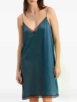 ERES Bucolique Lace-trim Nightdress - Blue