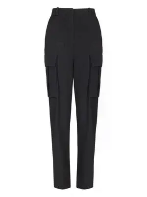 Balmain Cargo-pockets Wool Straight Trousers