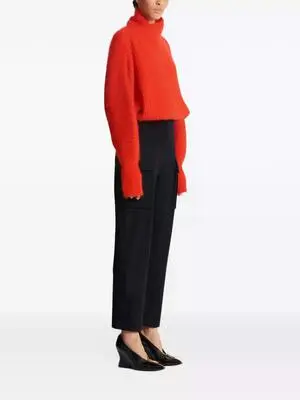Balmain Cargo-pockets Wool Straight Trousers
